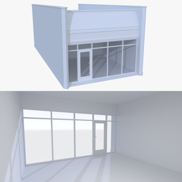 3D model strip mall store unit - TurboSquid 1169354
