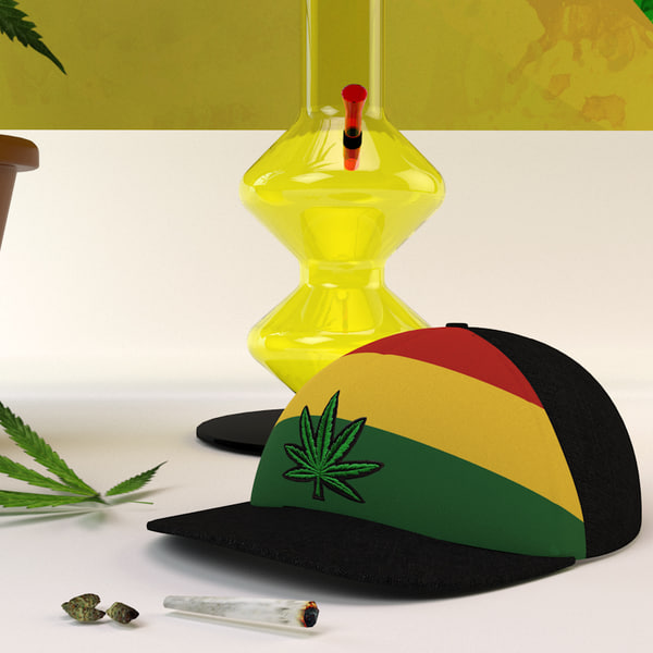 3d marijuana model