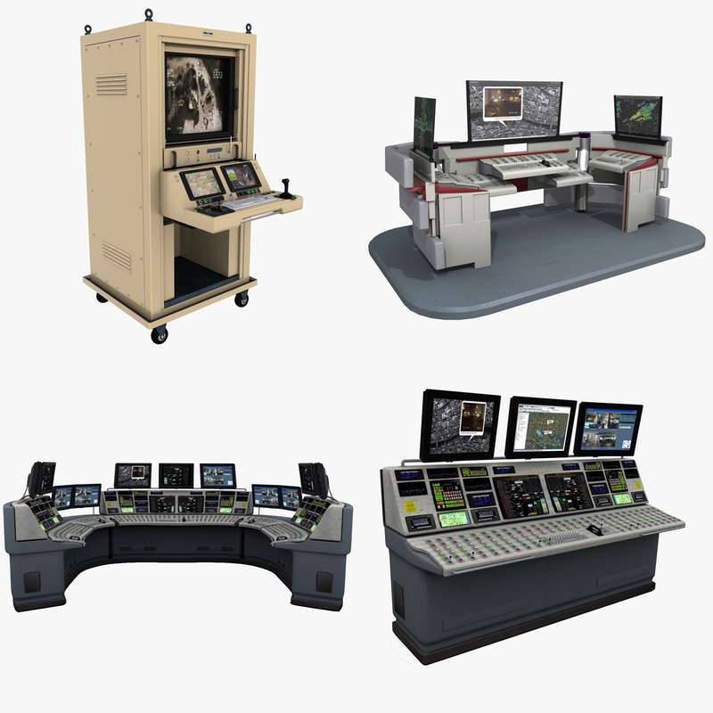 3d model control desks