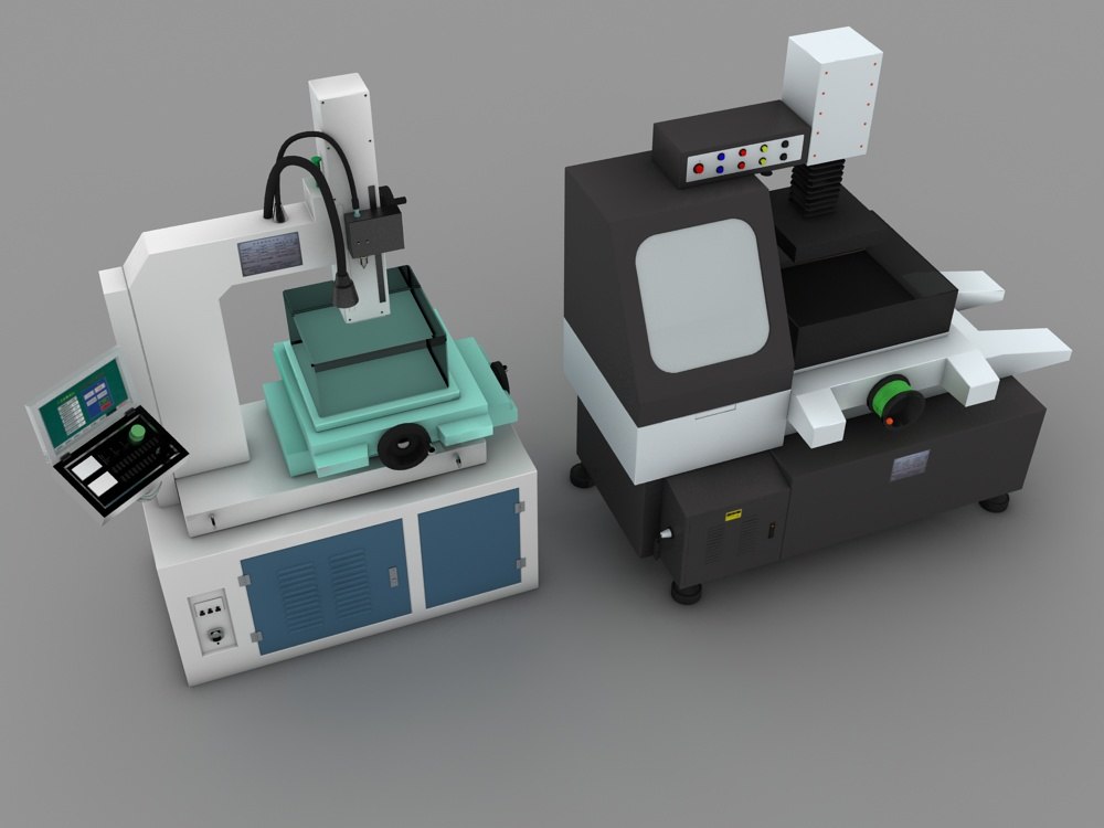 wire cutting edm 3d model