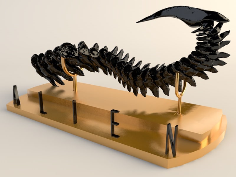 3d model of alien tail