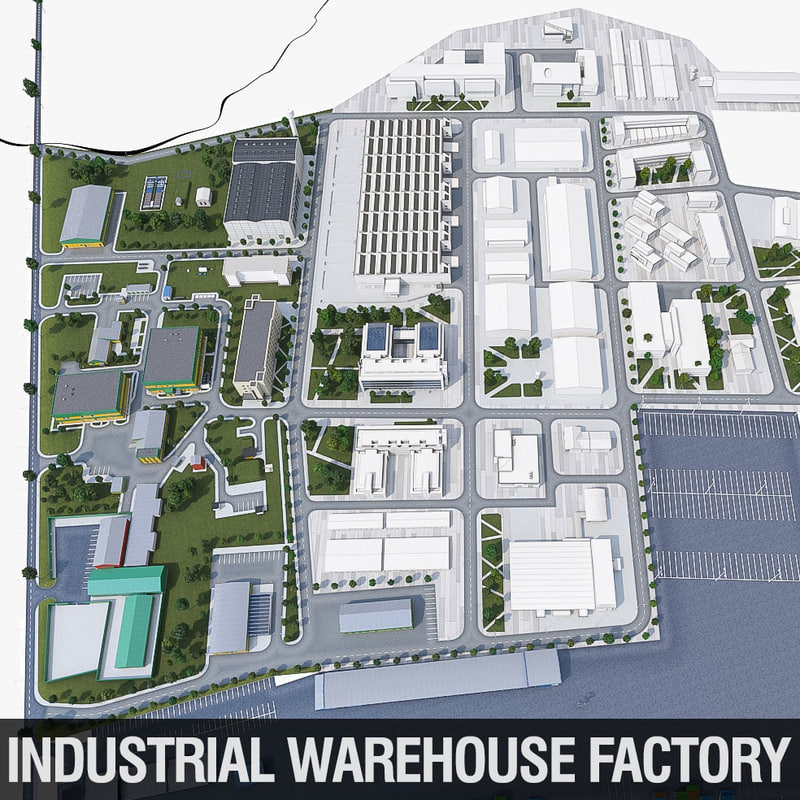 industrial factory complex 3ds