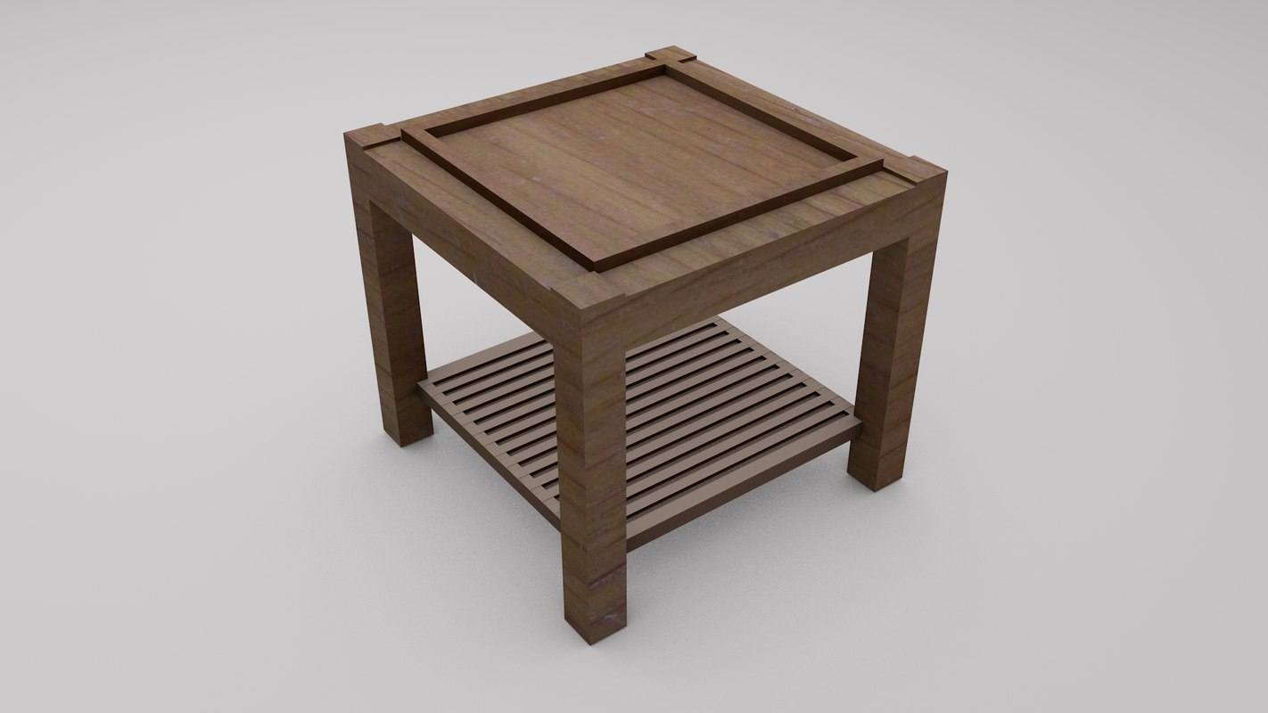 free modern table 3d model