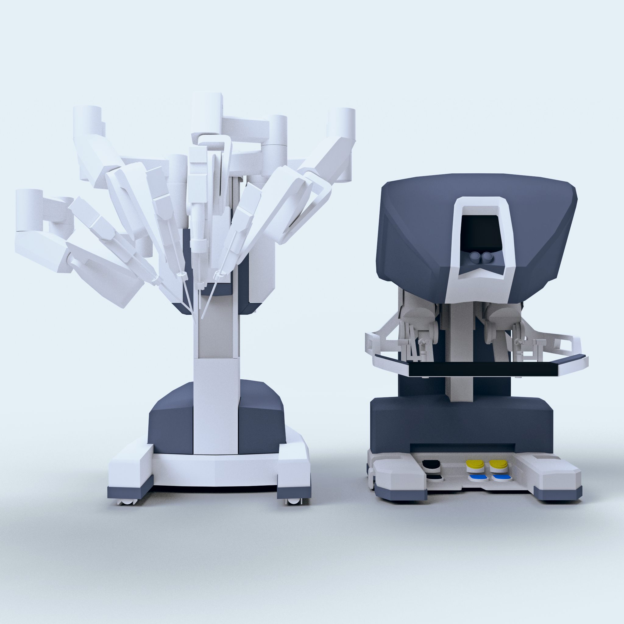 da vinci surgical robot 3d obj