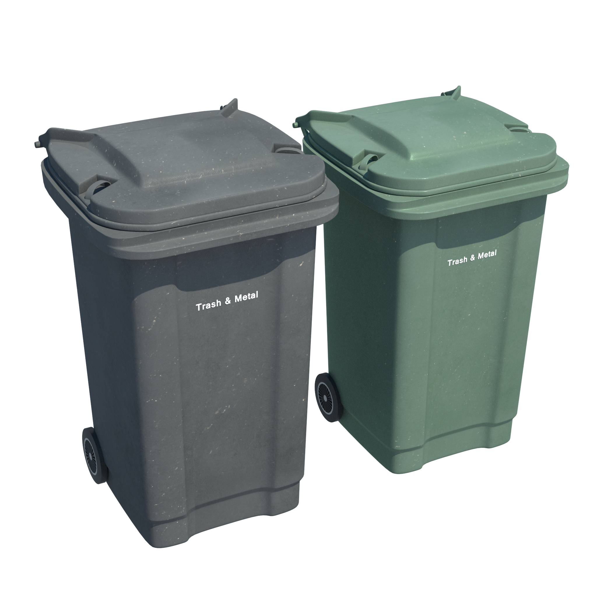 plastic trash bin 3d model