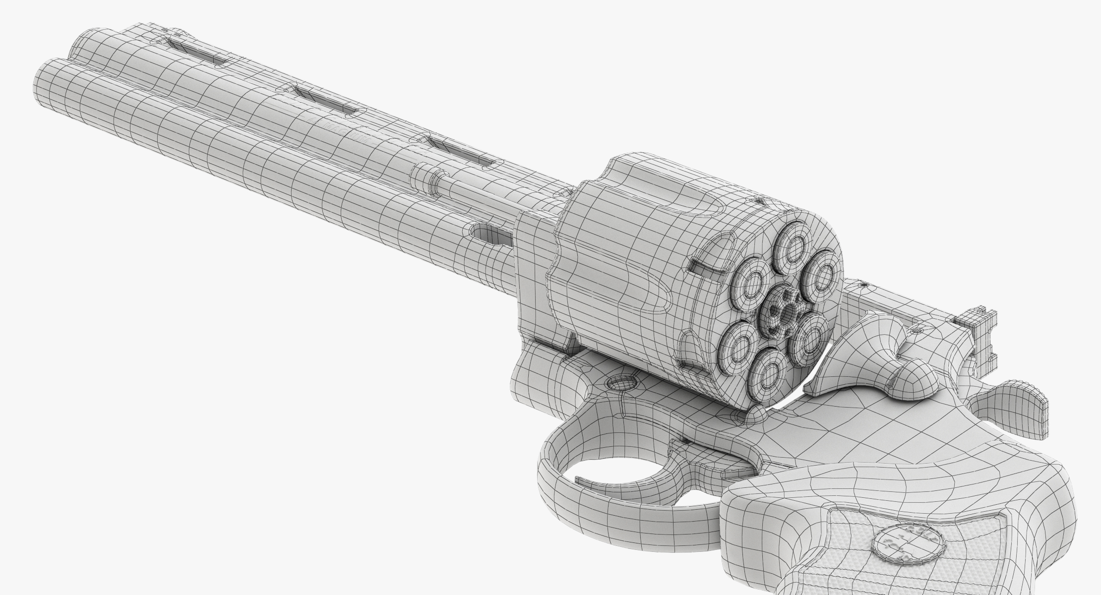 revolver colt anaconda 3d model