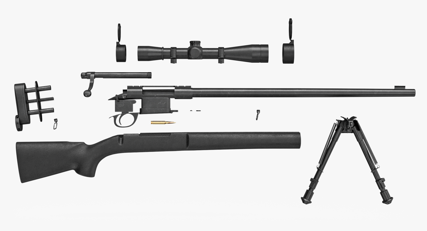 sniper rifle m24 3d ma