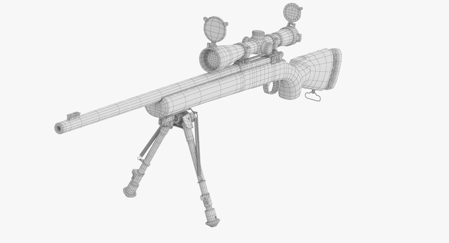 sniper rifle m24 3d ma