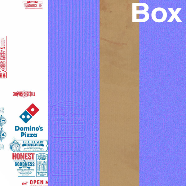 3d domino pizza pepperoni box model