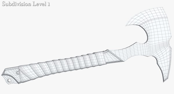 3d battle axe model