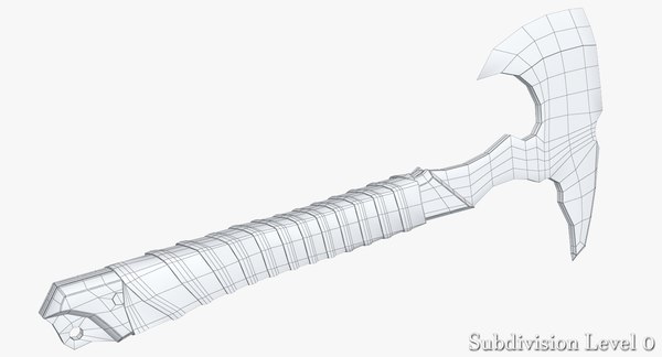 3d battle axe model