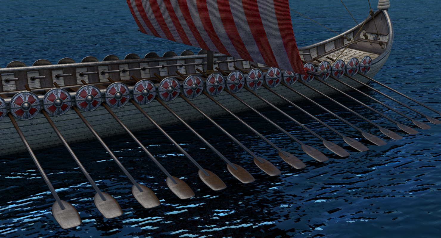 3d model viking boat