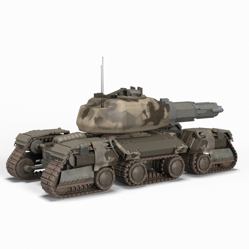 3d sci-fi tank model