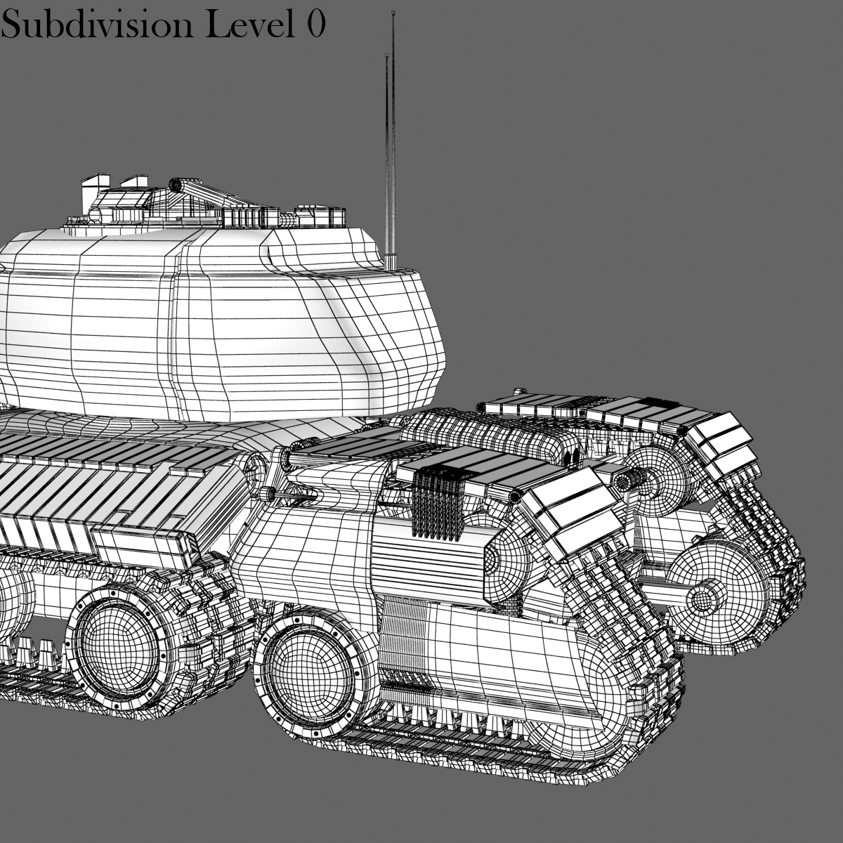 3d sci-fi tank model