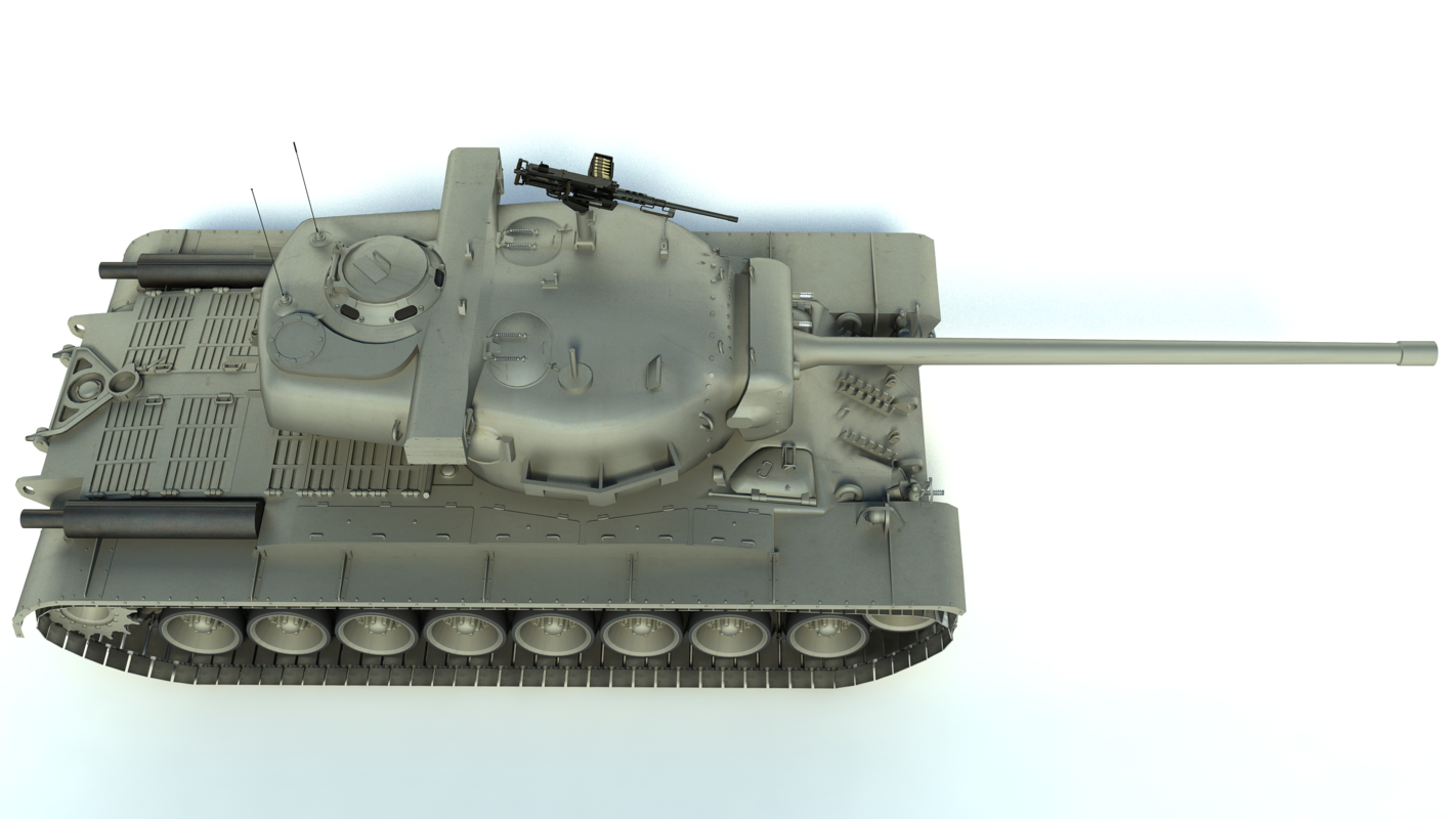 3d model t29 heavy tank wwii