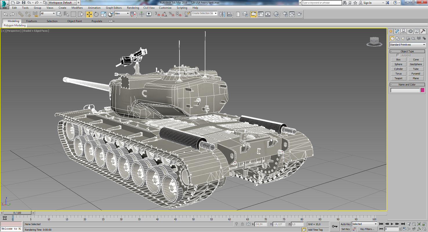3d model t29 heavy tank wwii