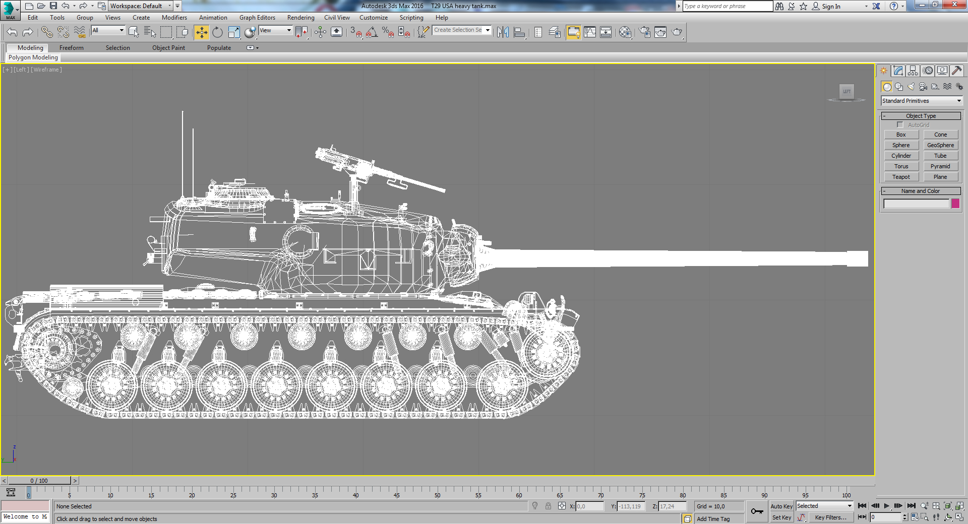 3d model t29 heavy tank wwii