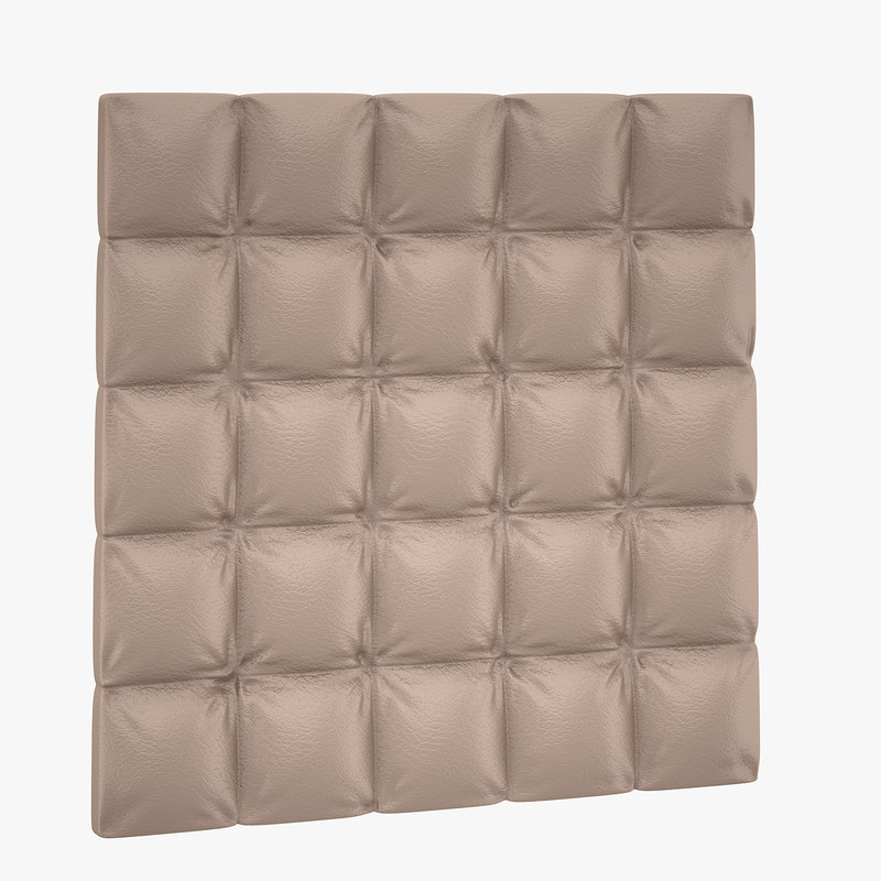 3d capitone wall panel model