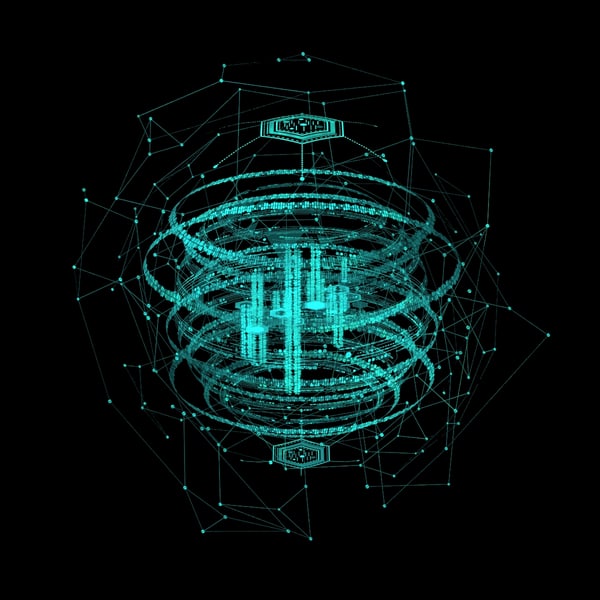 3d model of hologram planet