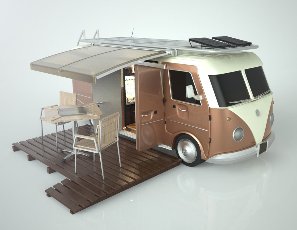 3d camping van model