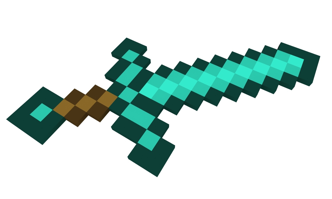 modèle 3D de Épée Minecraft 3D verte - TurboSquid 1088102