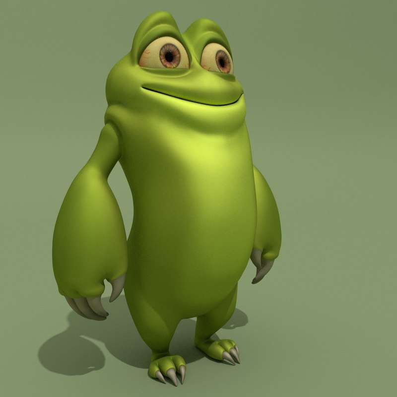 cartoon monster 3d model