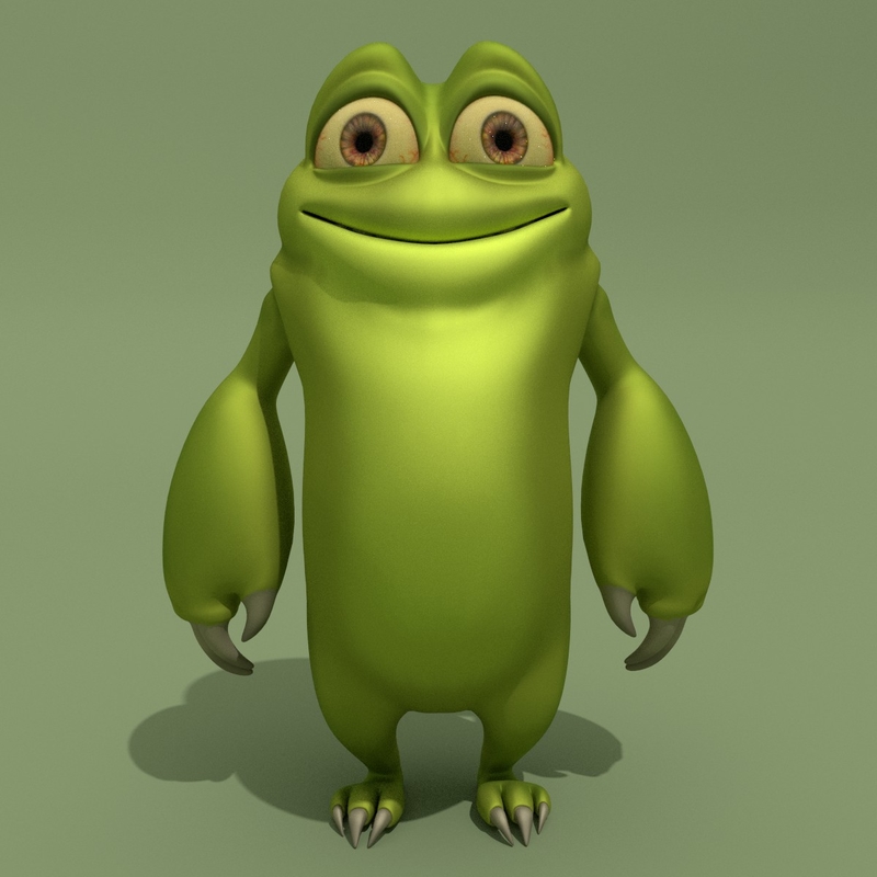 3D модель Мультяшный монстр (E) - TurboSquid 1088294