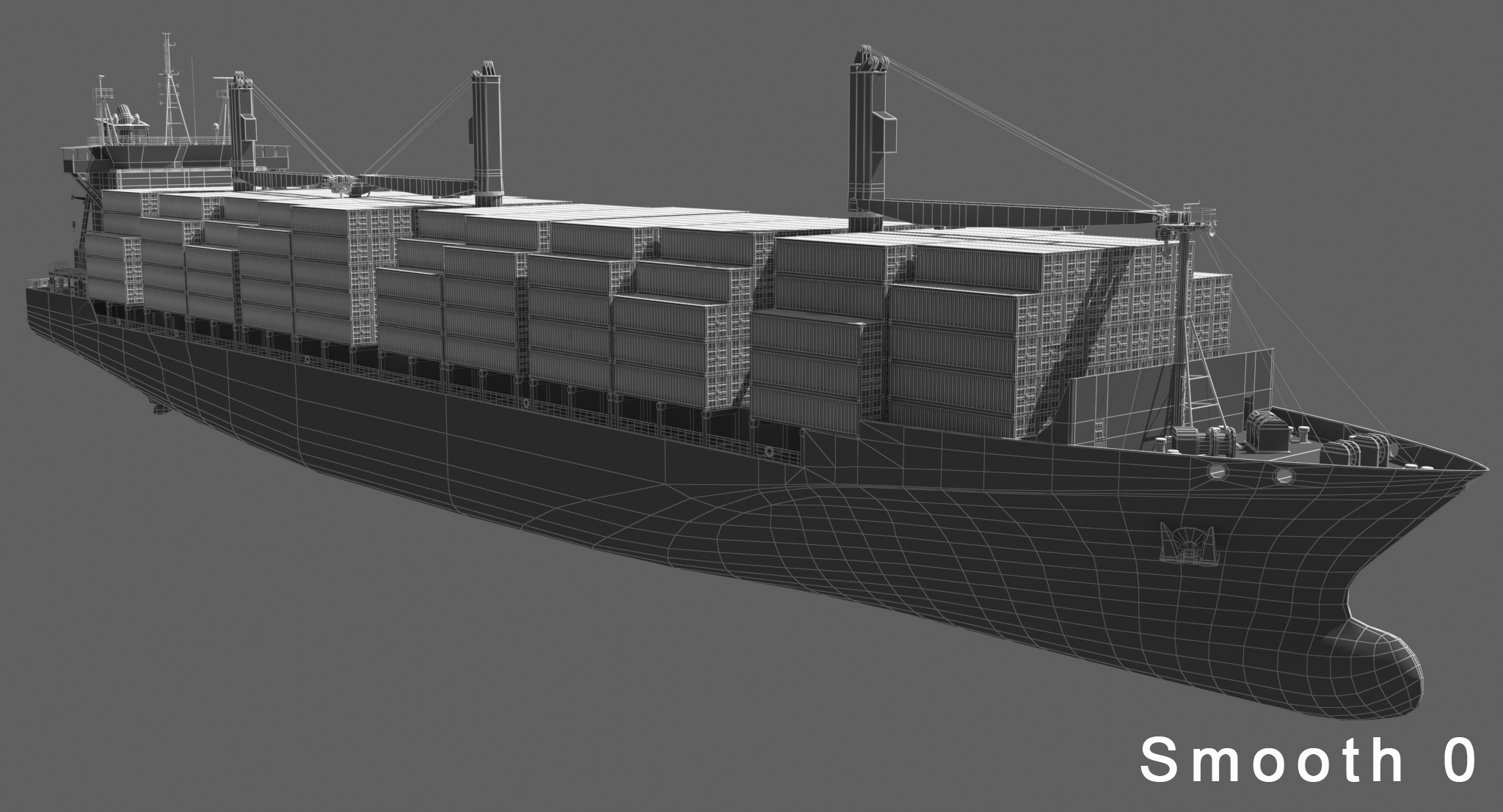 3d model containers ship