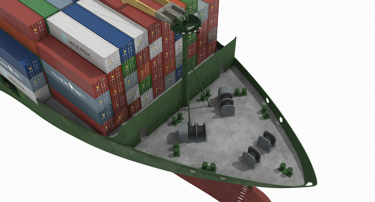 3d model containers ship