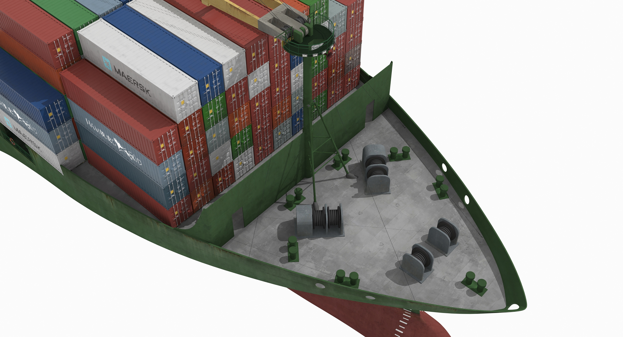 3d model containers ship