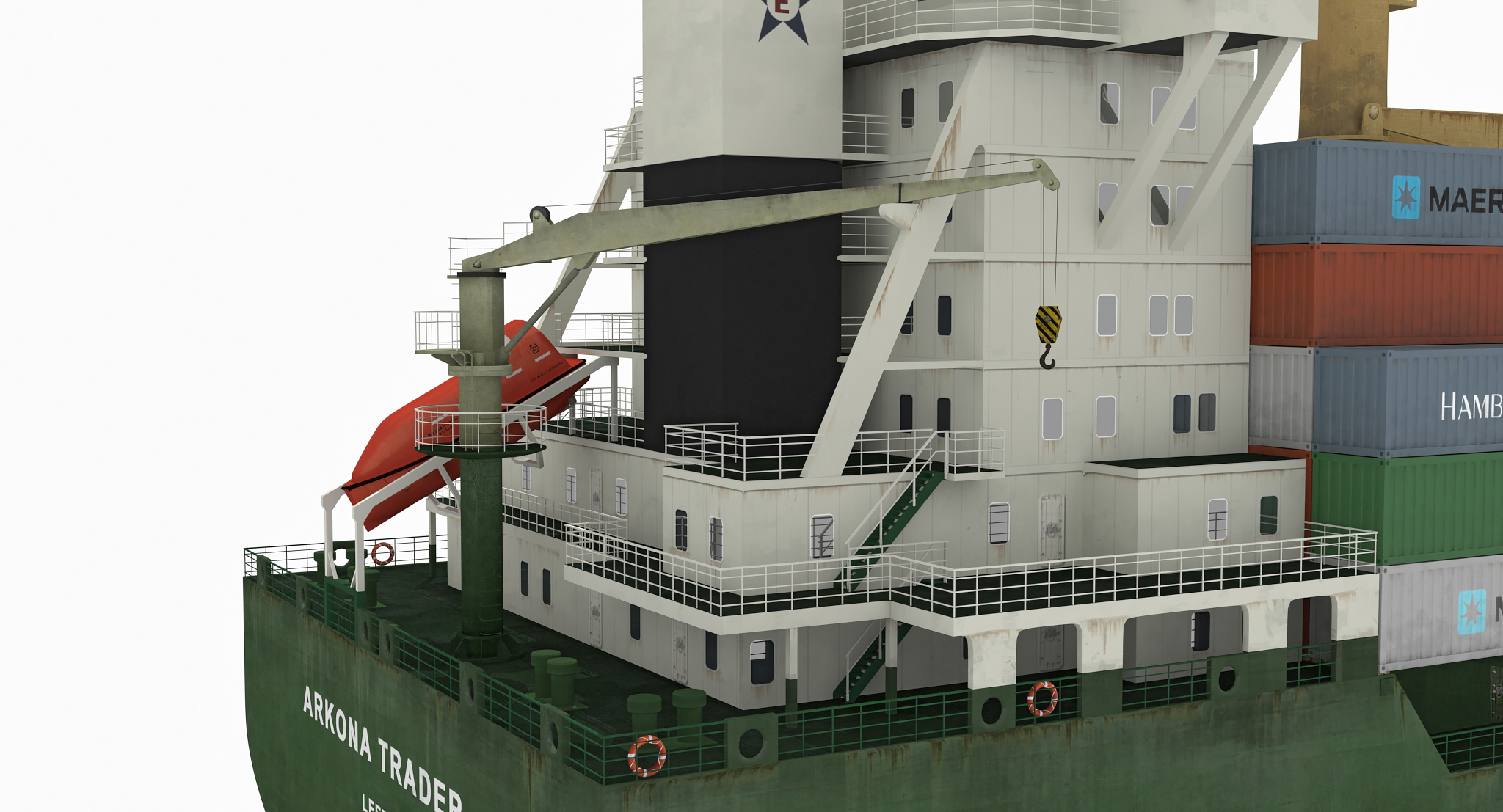 3d model containers ship