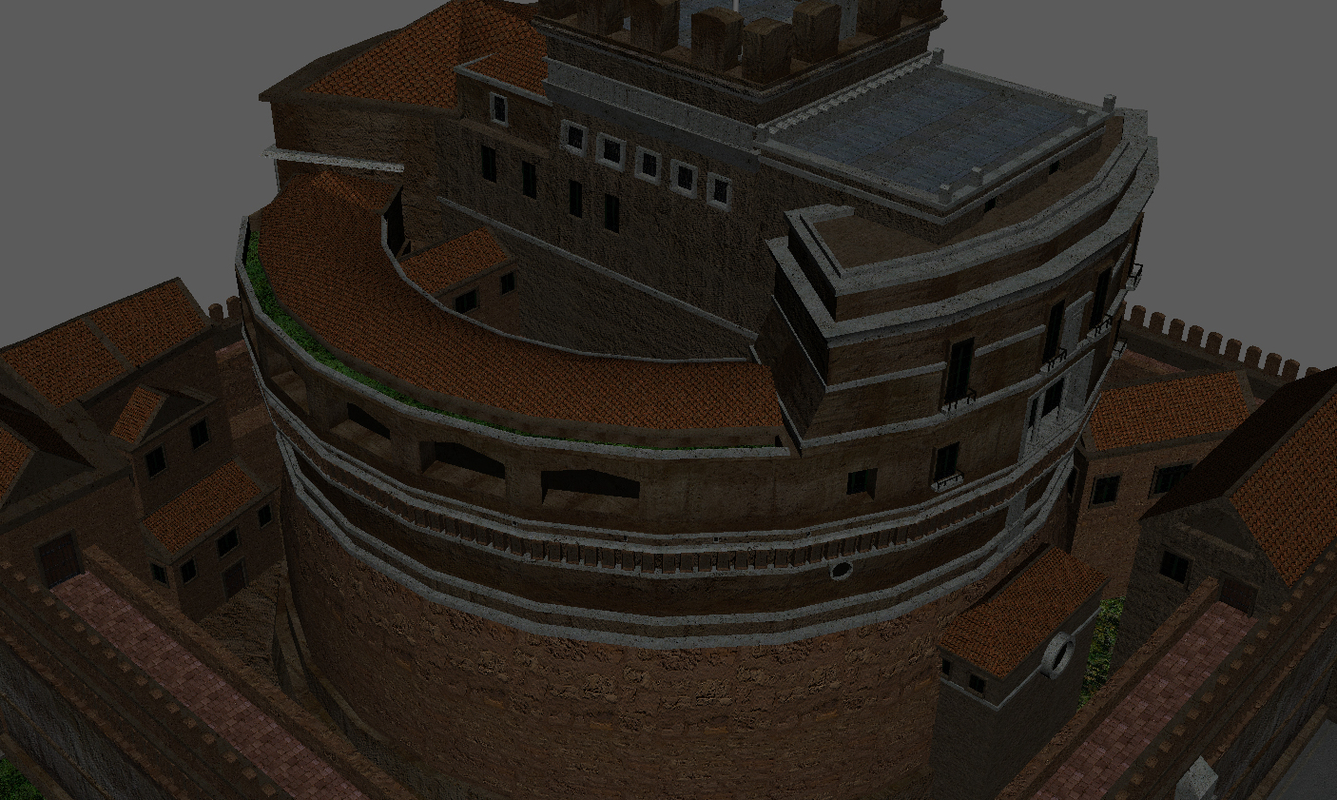 castle san angelo 3d obj