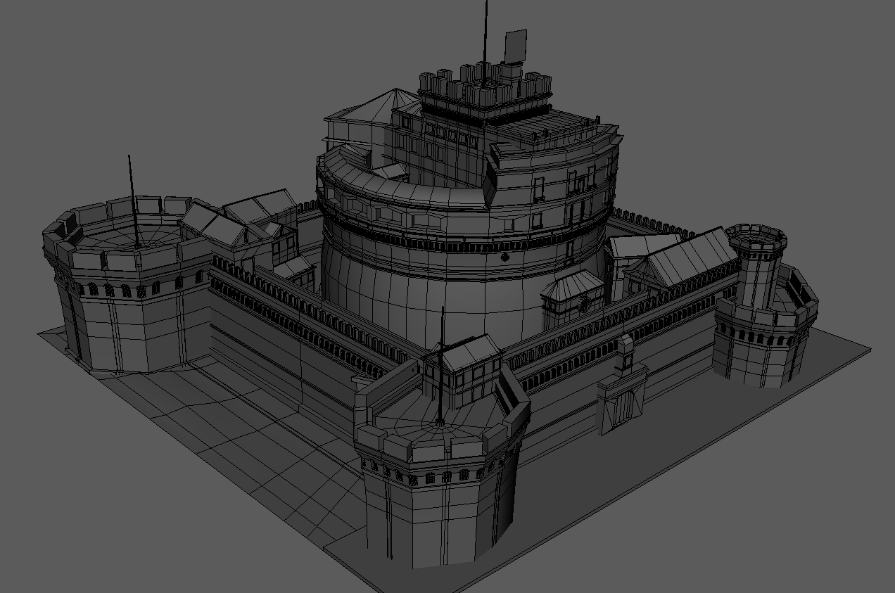 castle san angelo 3d obj