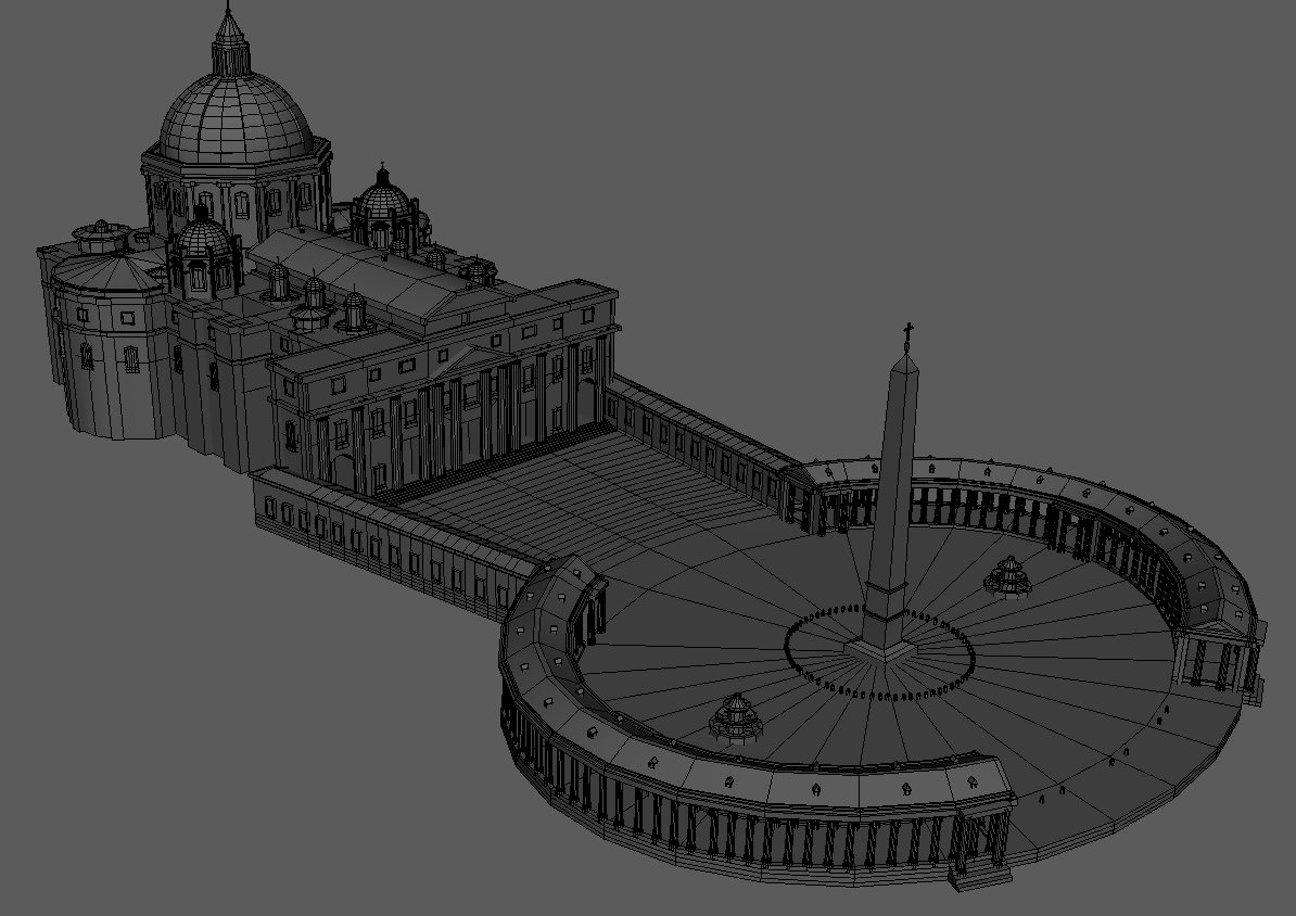 piazza st peter 3d model
