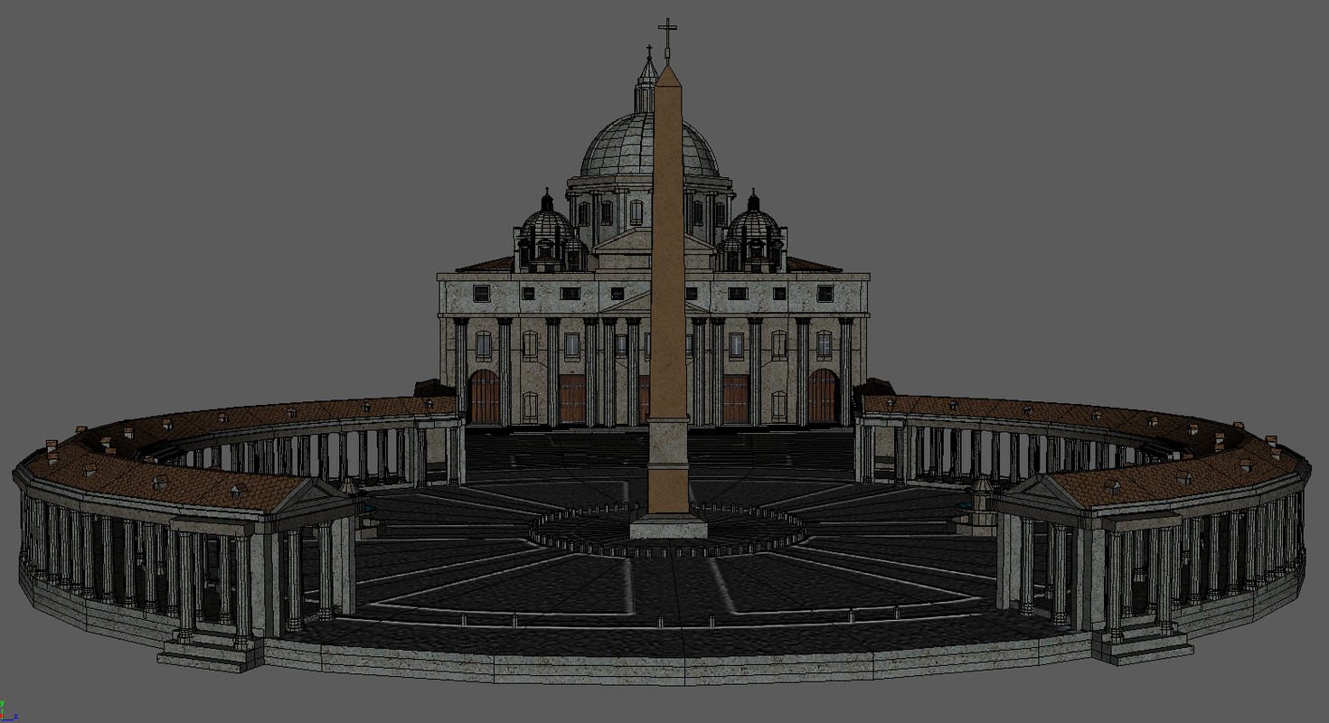 piazza st peter 3d model