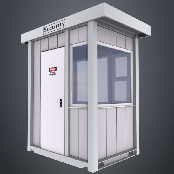 3d security booth model