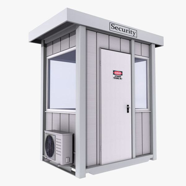 3d security booth model