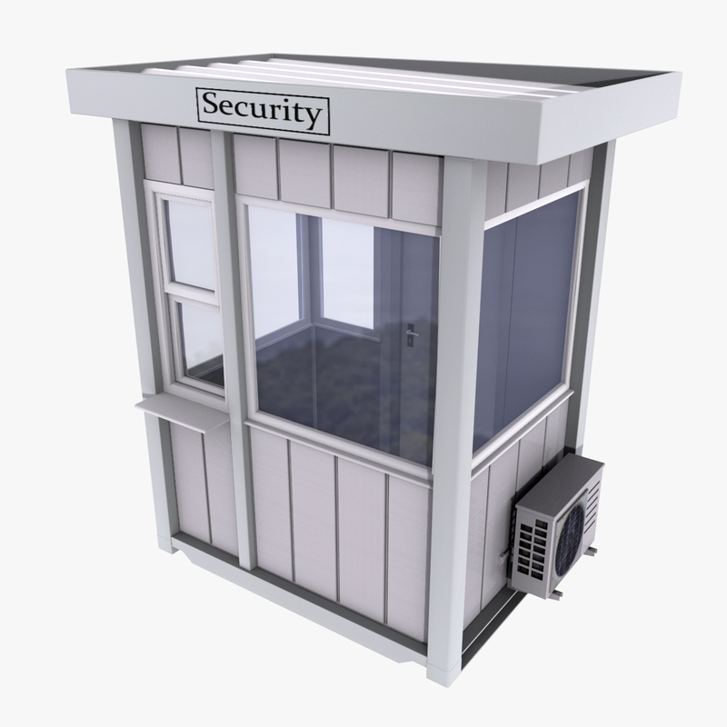 3d security booth model