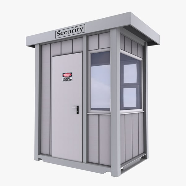 3d security booth model