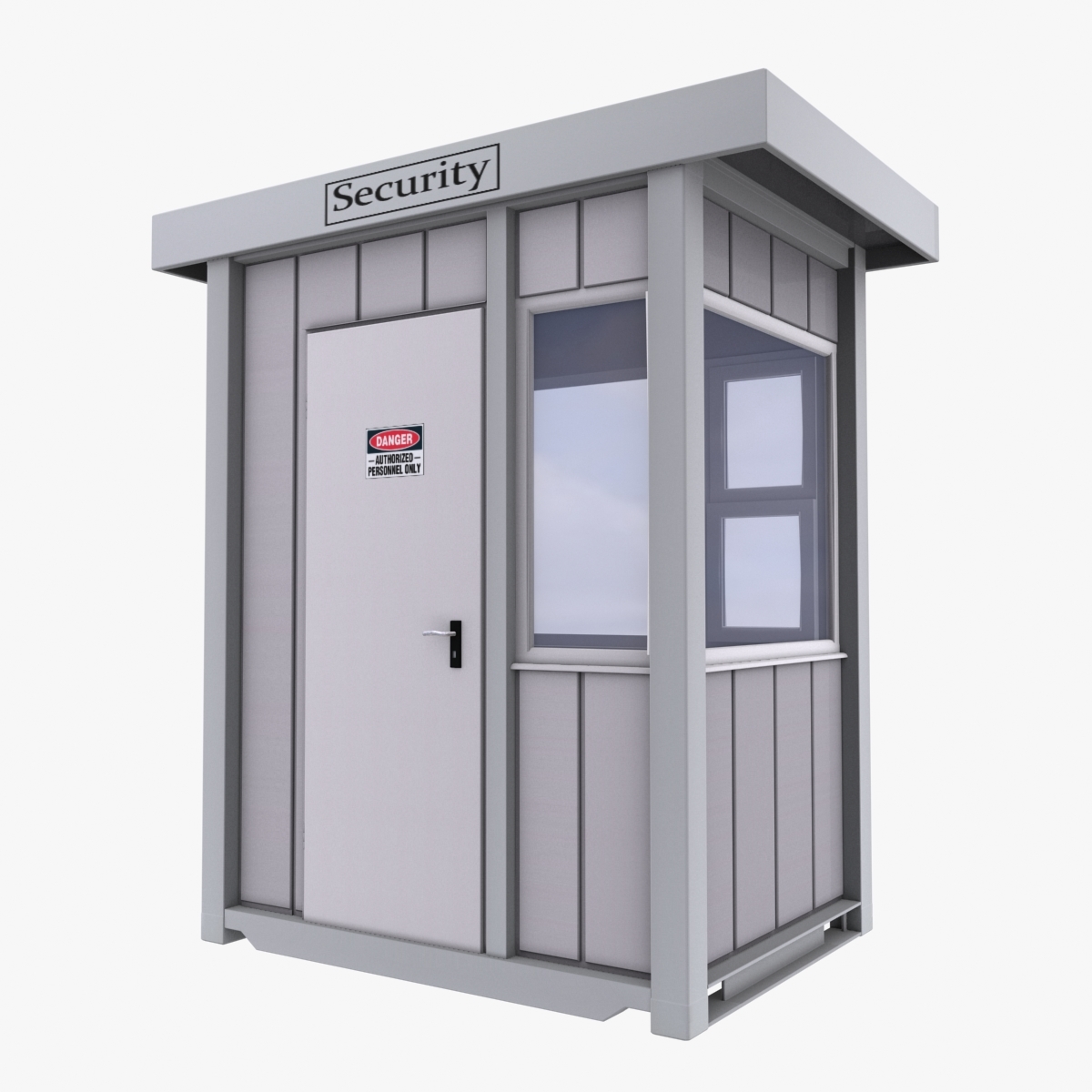 3d security booth model