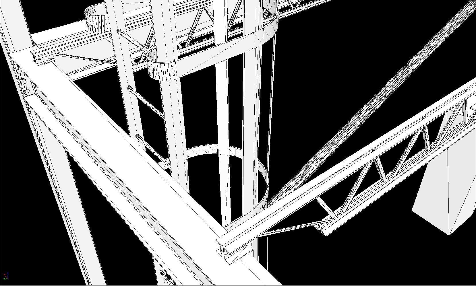 steel structure tower 3d model