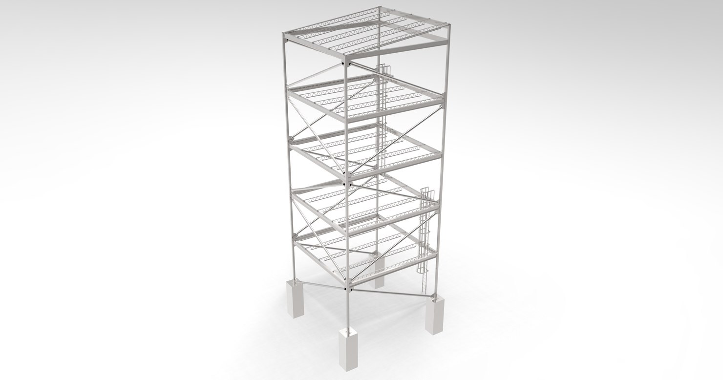 steel structure tower 3d model