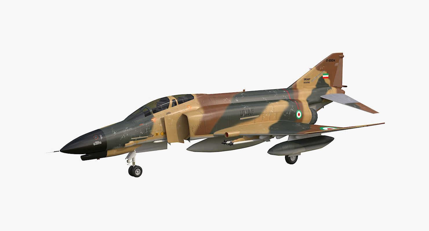 f-4 phantom iriaf 3d max
