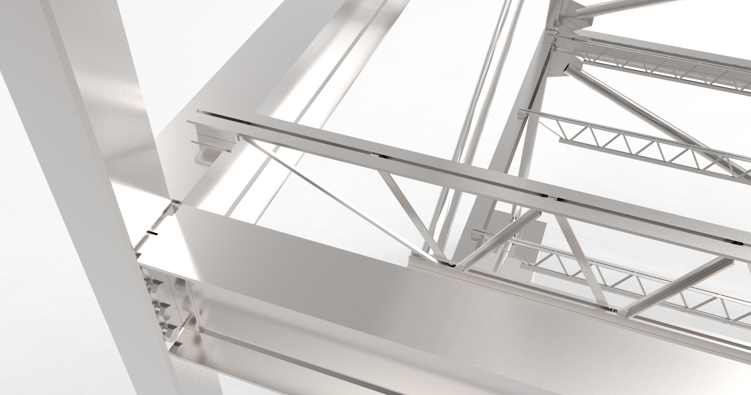steel structure tower 3d model