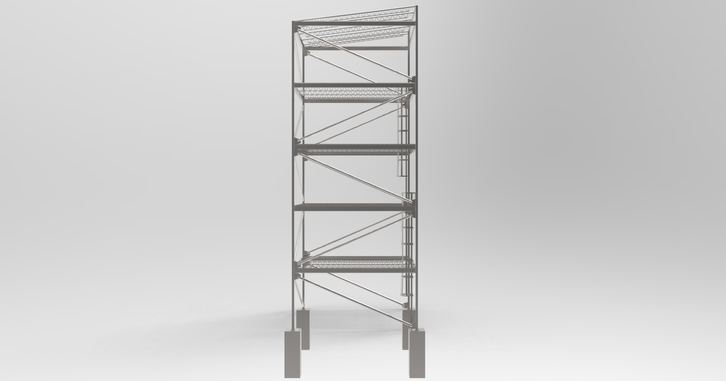 steel structure tower 3d model