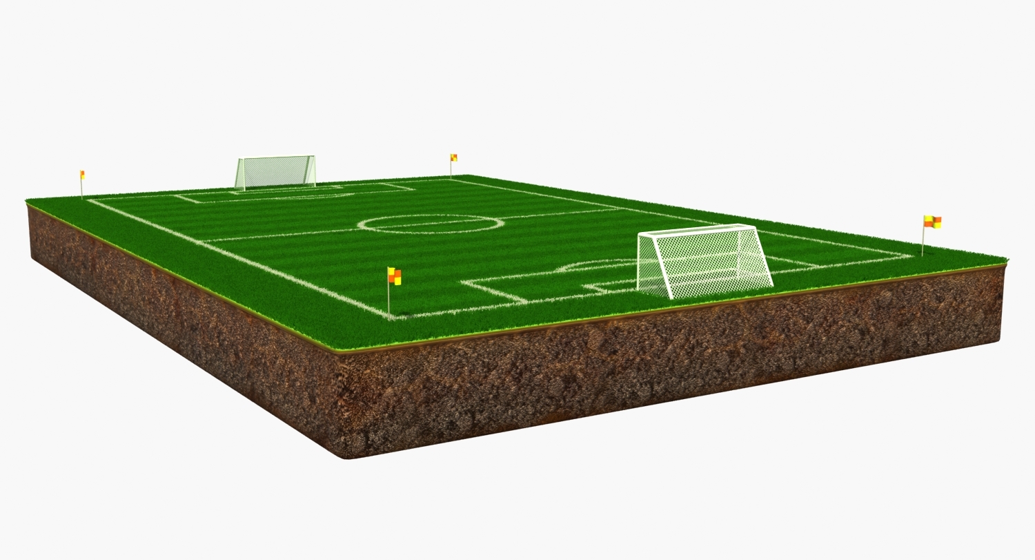 3d soccer field model
