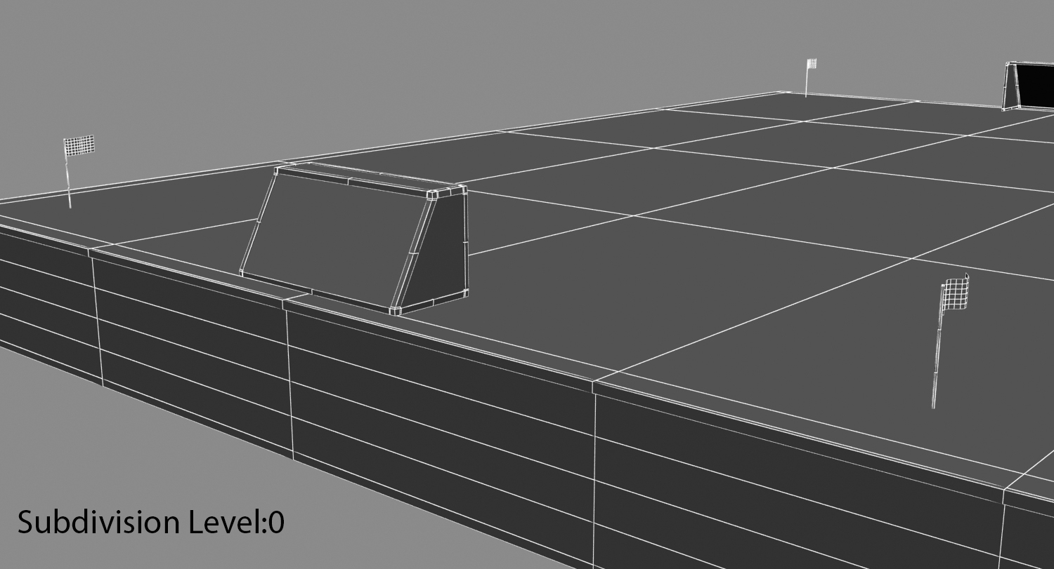 soccer field 3d model