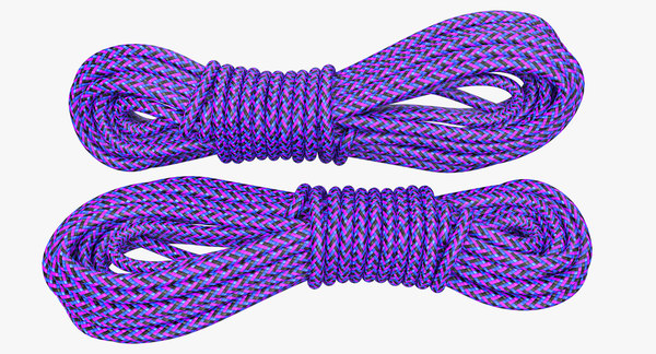 rock climbing rope purple 3d model