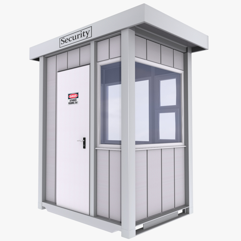 3d model security booth