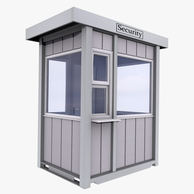 3d model security booth